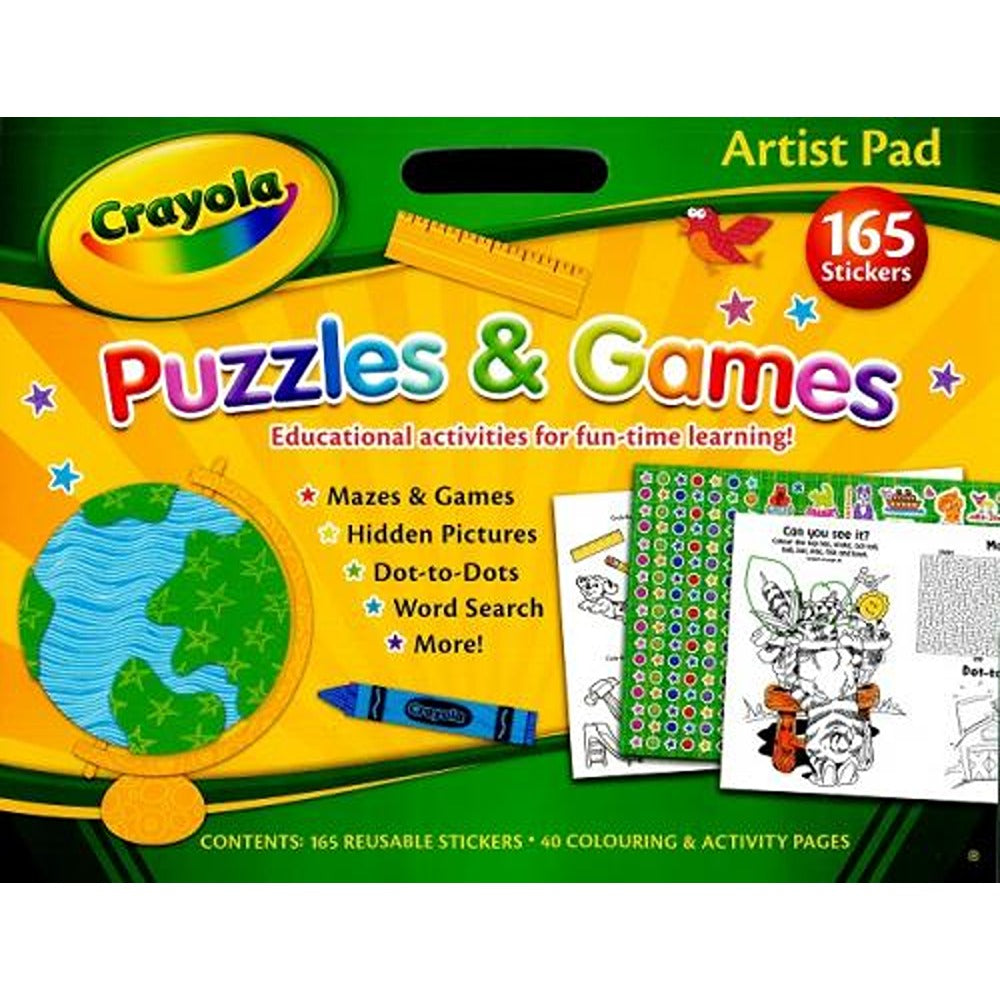 Crayola Artist Pad Colouring & Activity | 165 Reusable Stickers, 40 Pa ...
