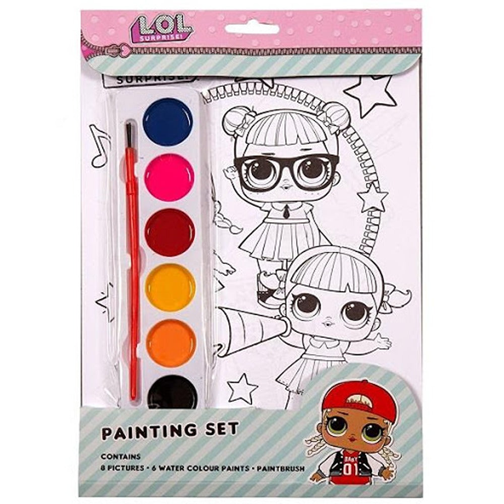 LOL Surprise Painting Set | 6 Watercolour Paints, Brush, 8 Character D ...
