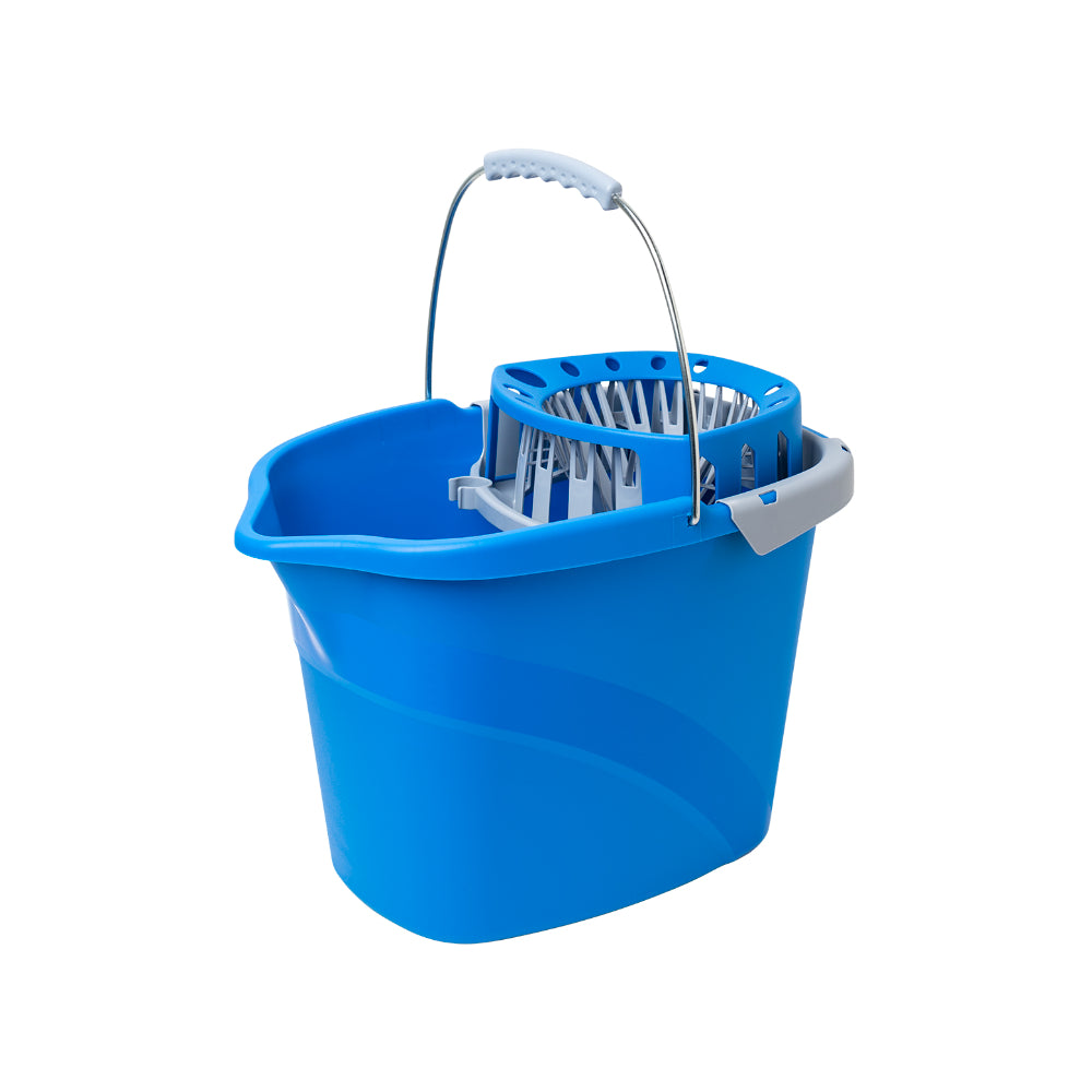 Kleaner Mop Bucket with Wringer | Ergonomic Pour Spout, Non-Slip Handl ...