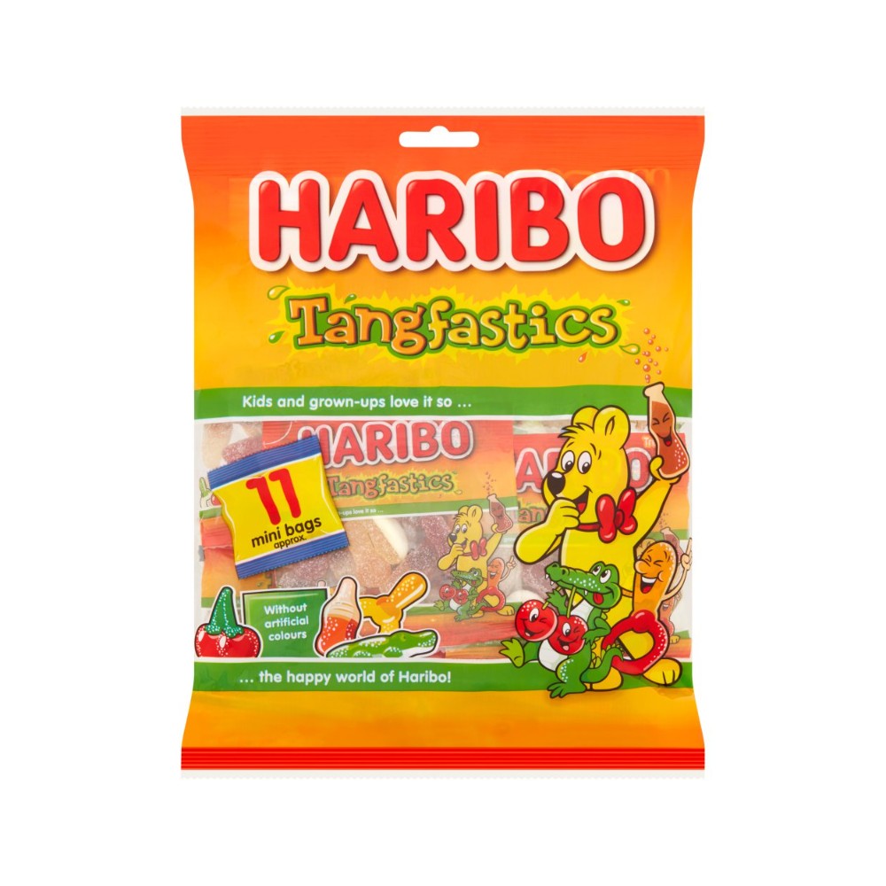 Haribo Mini Tangfastics Sour Gummies | 176g, Mini Bags, No Artificial ...