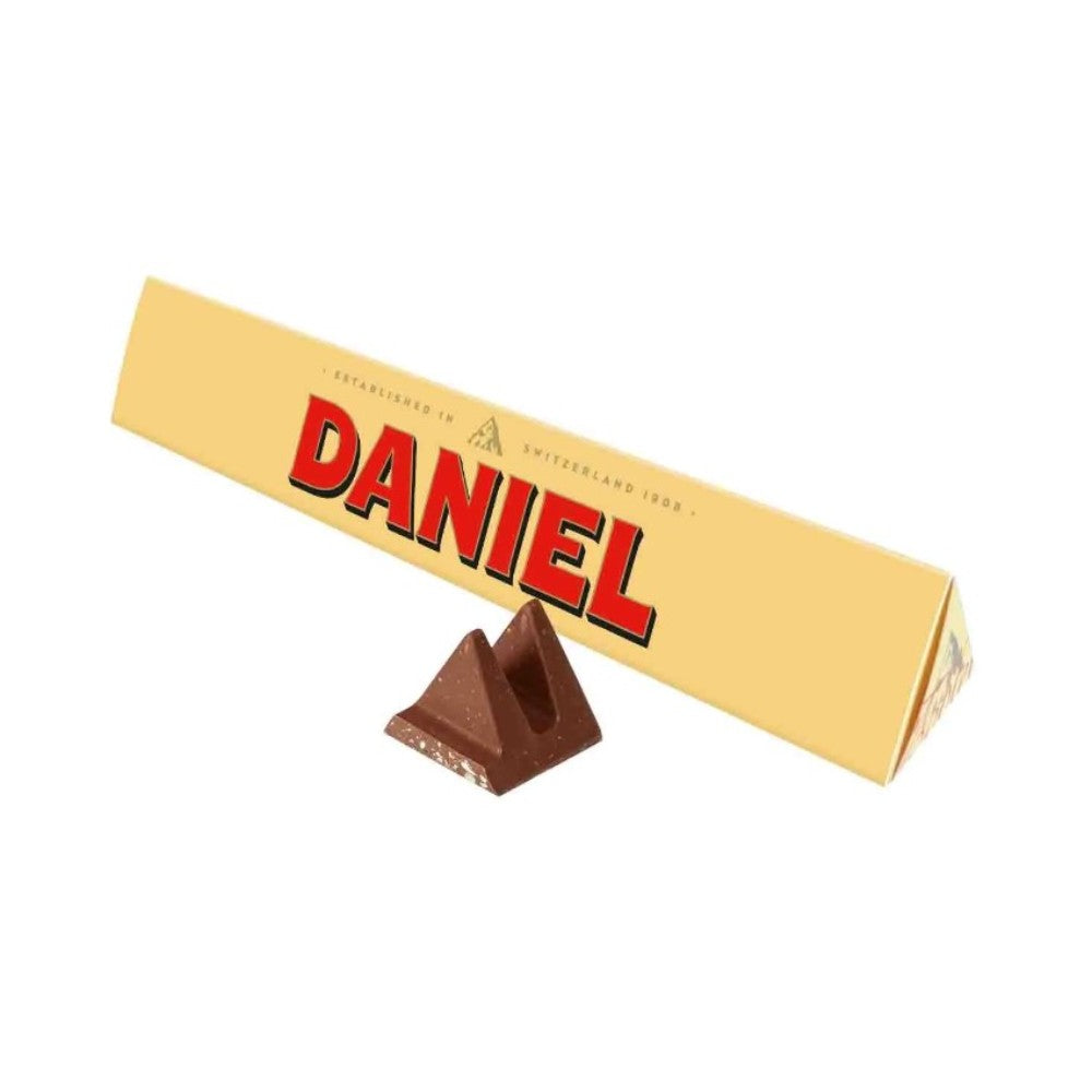 Toblerone Daniel Triangular Prism Chocolate Bar | 100g, Yellow Wrapper ...