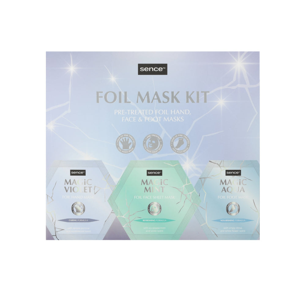 Sence Collecton Mystic Cold Foil Mask Kit | Set of 3 Pieces, Hand, Fac ...