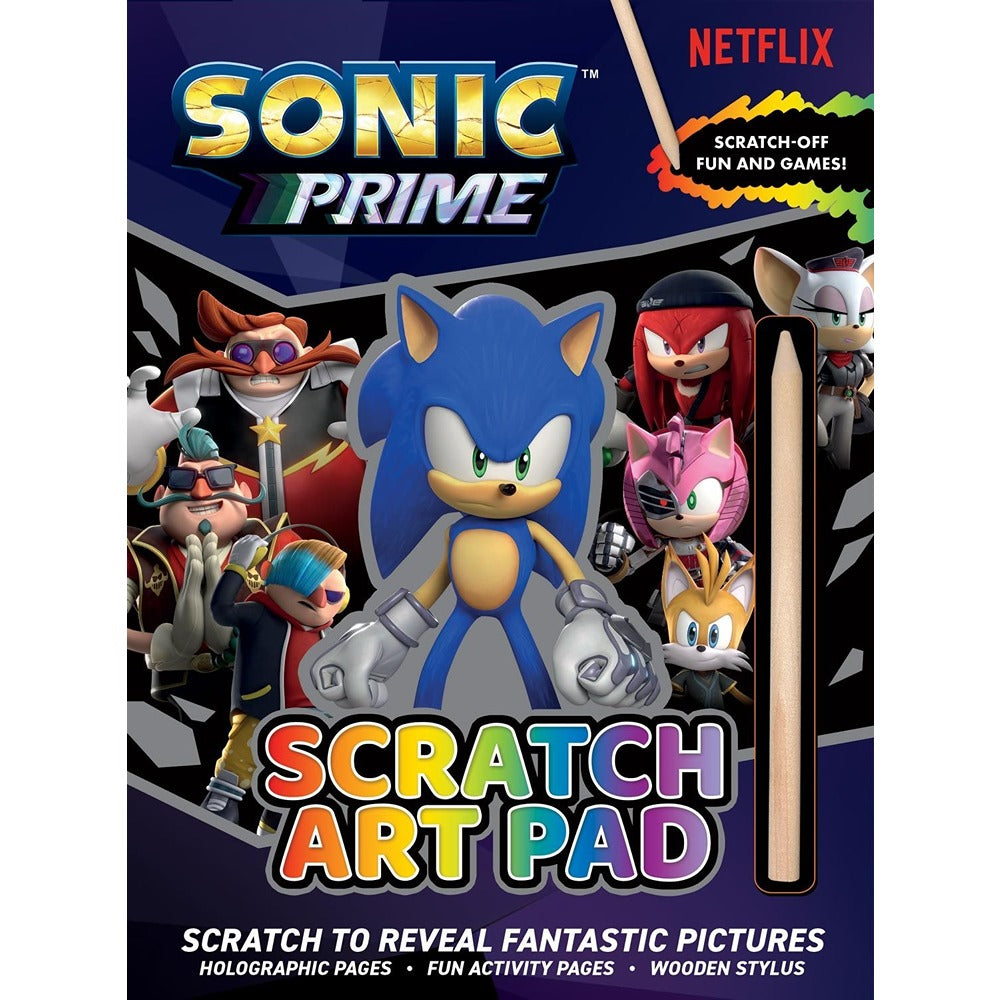 Sonic the Hedgehog Sonic Prime Scratch Art Pad | Holographic Reveals ...