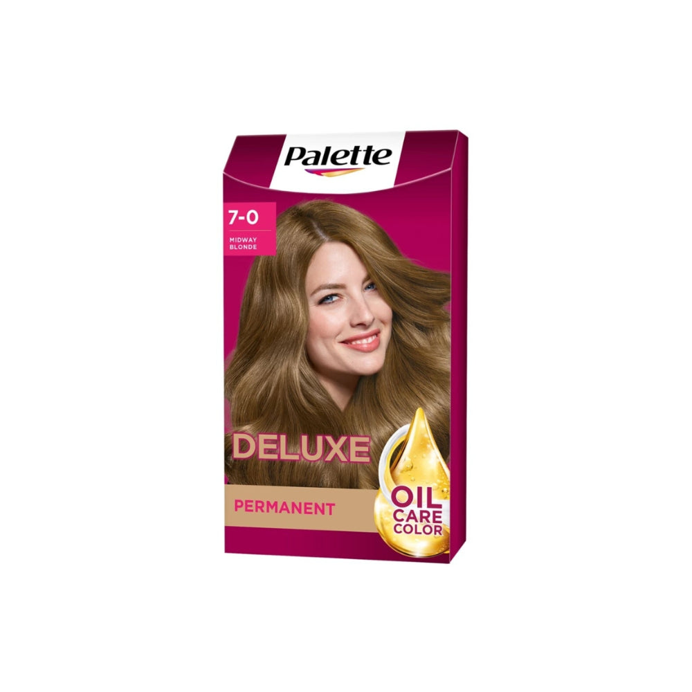 Palette Deluxe Permanent Hair Colour | Shade 7-0 Midway Blonde, Oil Ca ...