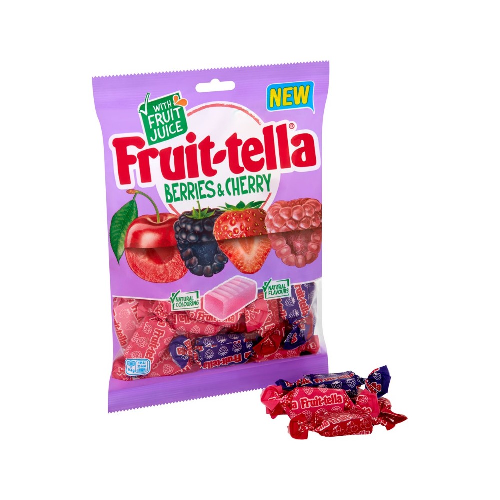 Fruitella Berries & Cherries Chewy Sweets | 170g, Made with Fruit Juic ...