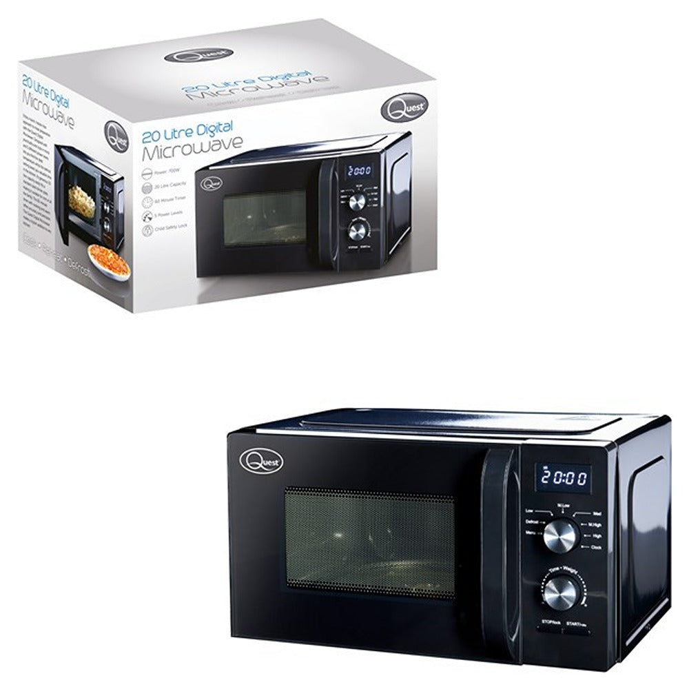 Quest Digital Microwave | 20L Black – Choice Stores