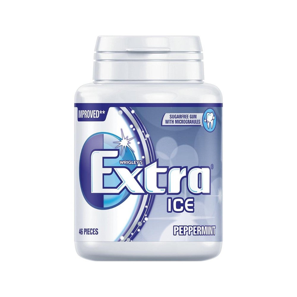Wrigleys Extra Ice Peppermint Tub Sugar Free Chewing Gum | 46 Pieces ...