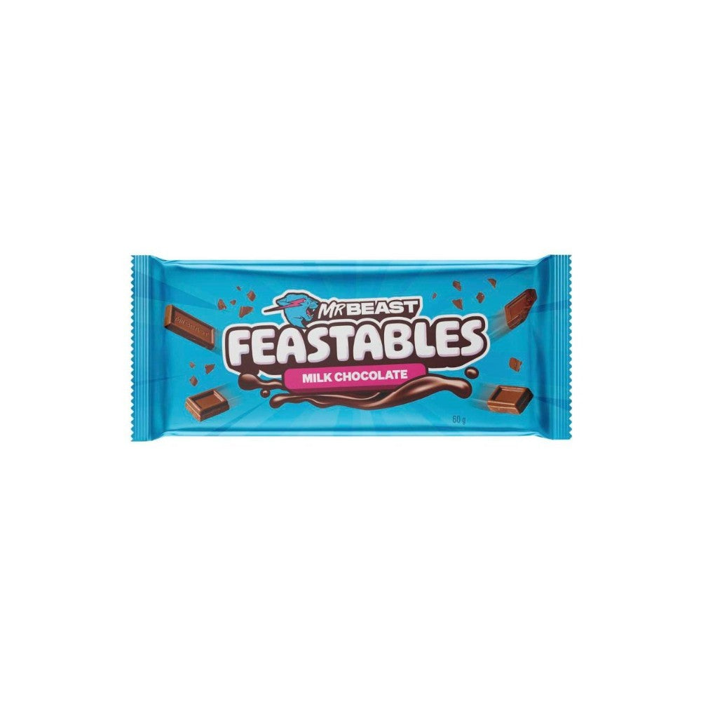 Mr Beast Feastables Milk Chocolate Bar | 60g, Single Serve, Break-Apar ...