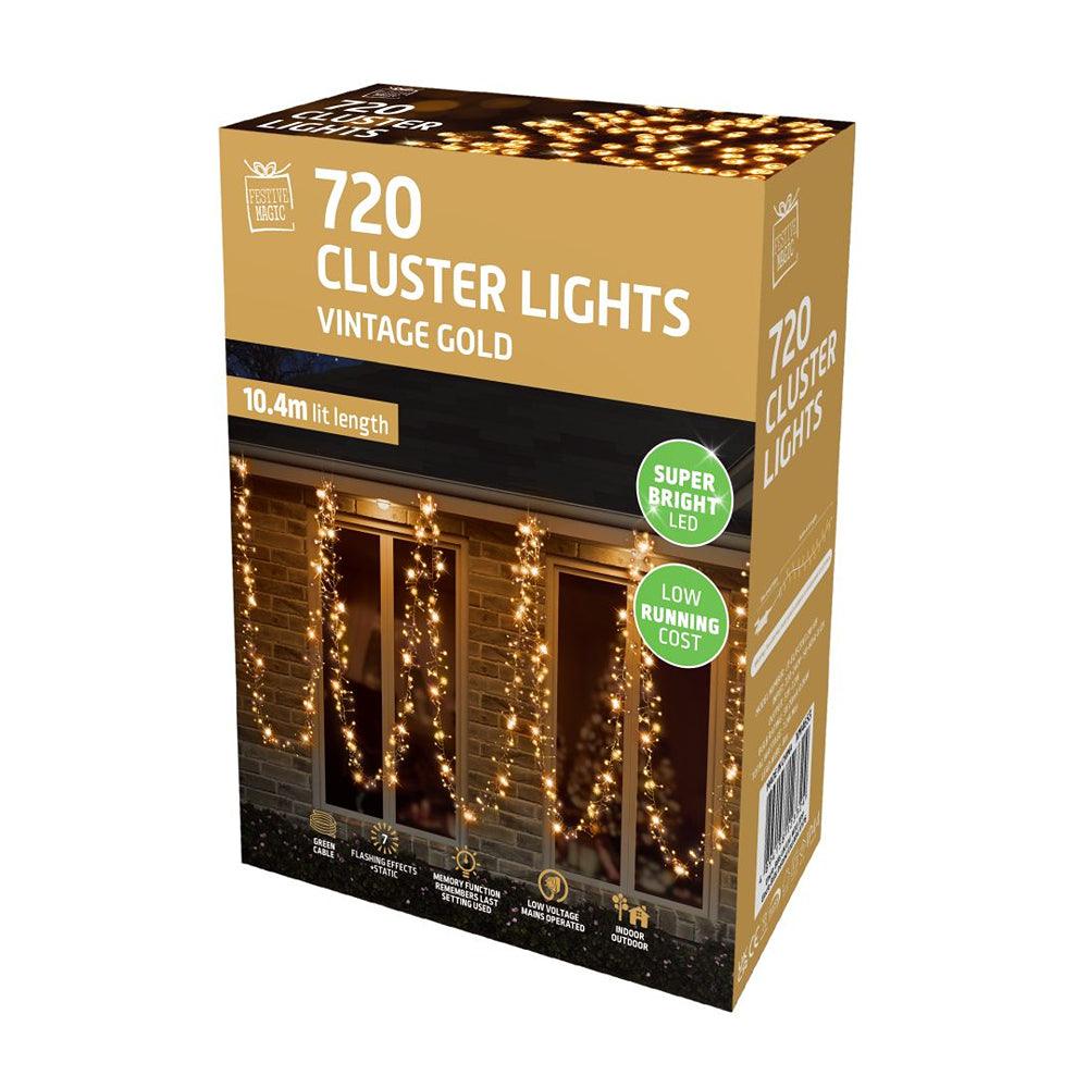 Led Cluster Lights 720 Vintage Gold – Choice Stores