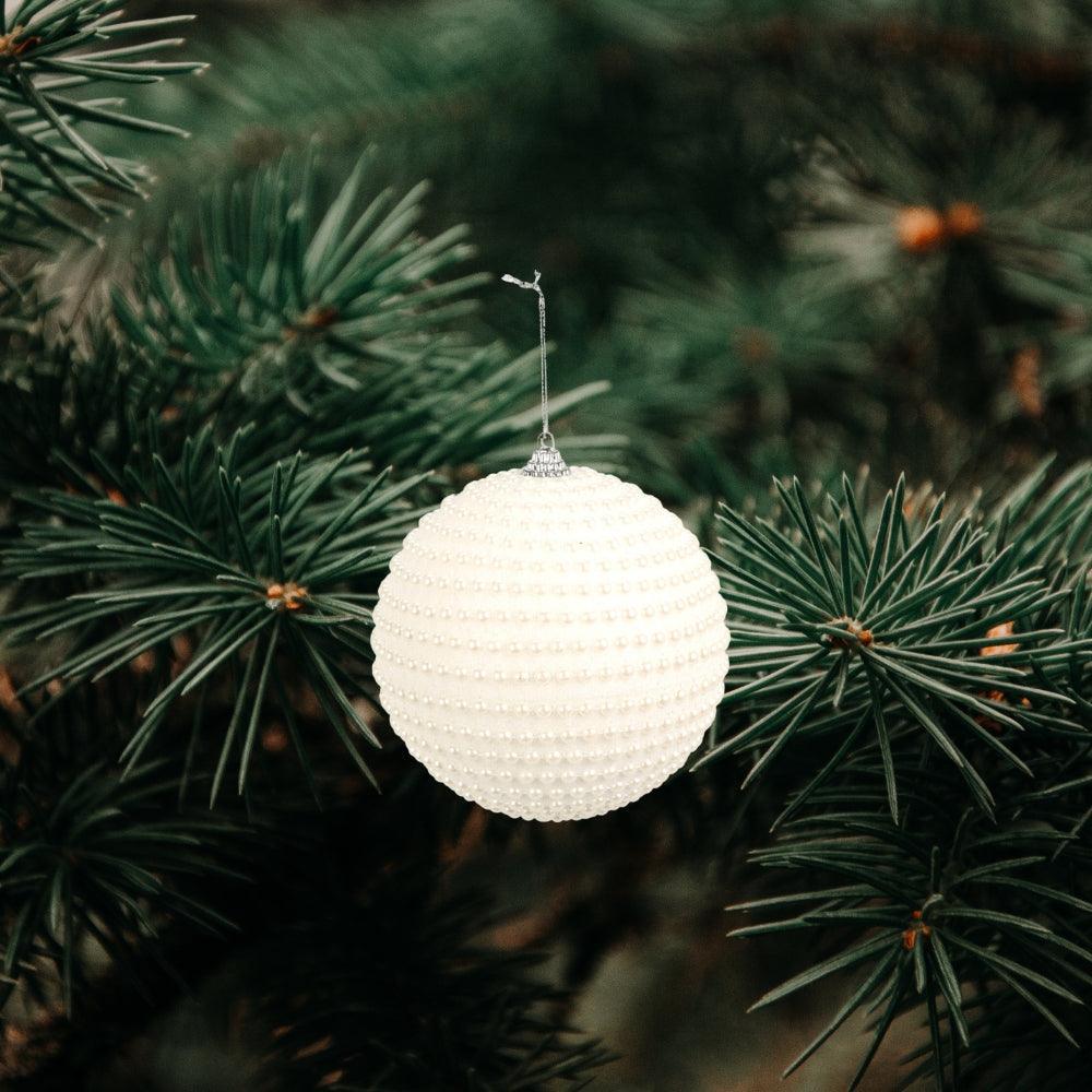 Assorted Colour Pearl Beaded Round Bauble Decoration | 12cm – Choice Stores
