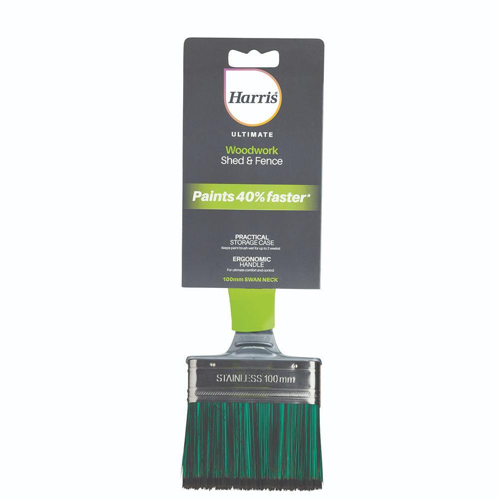 Harrus Ultimate Shed & Fence Swan Neck Paint Brush | 100mm/4in - Choice ...