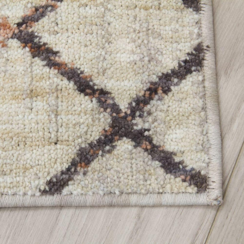 Revive Tribeca Cream Beige Modern Rug | Made From Recycled Plastic Bot ...